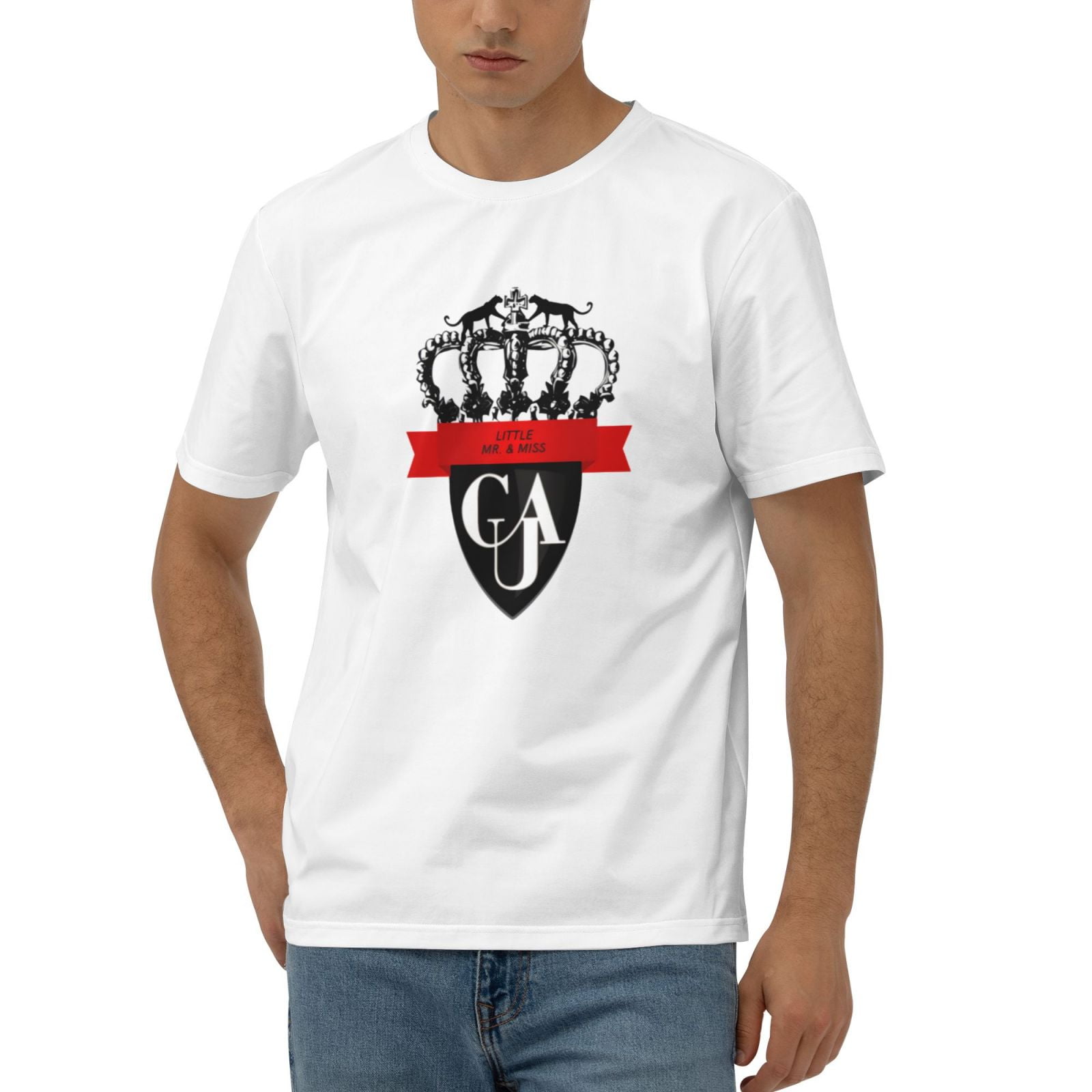 Clark Atlanta University Logo Men'S 170g Combed Cotton Short Sleeve T ...