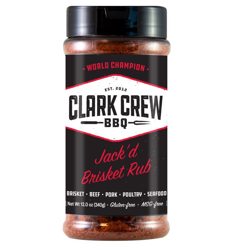 Clark Crew BBQ Jack'd Brisket Rub Beef Seasoning 12.0 Oz Competition ...