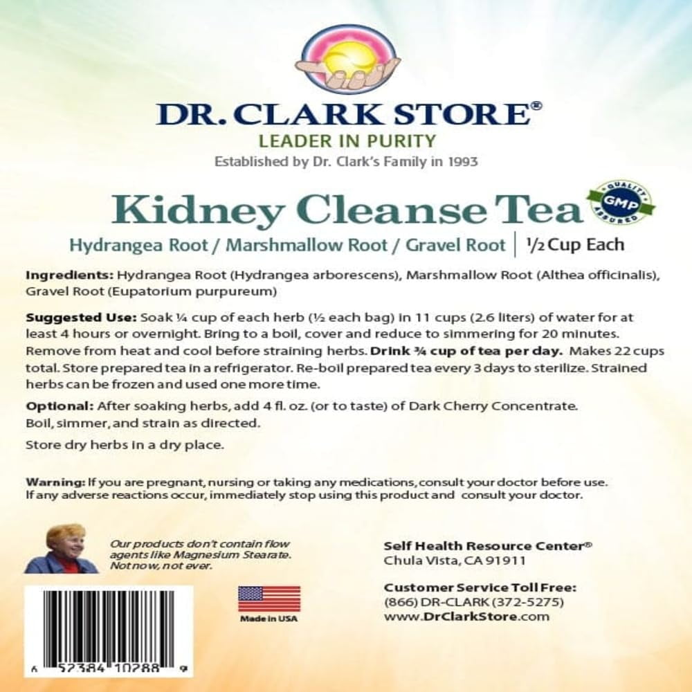Clark Dietary Supplement - Kidney Cleanse Tea Bags Supports Kidney Function & Expulsion Kidney ...