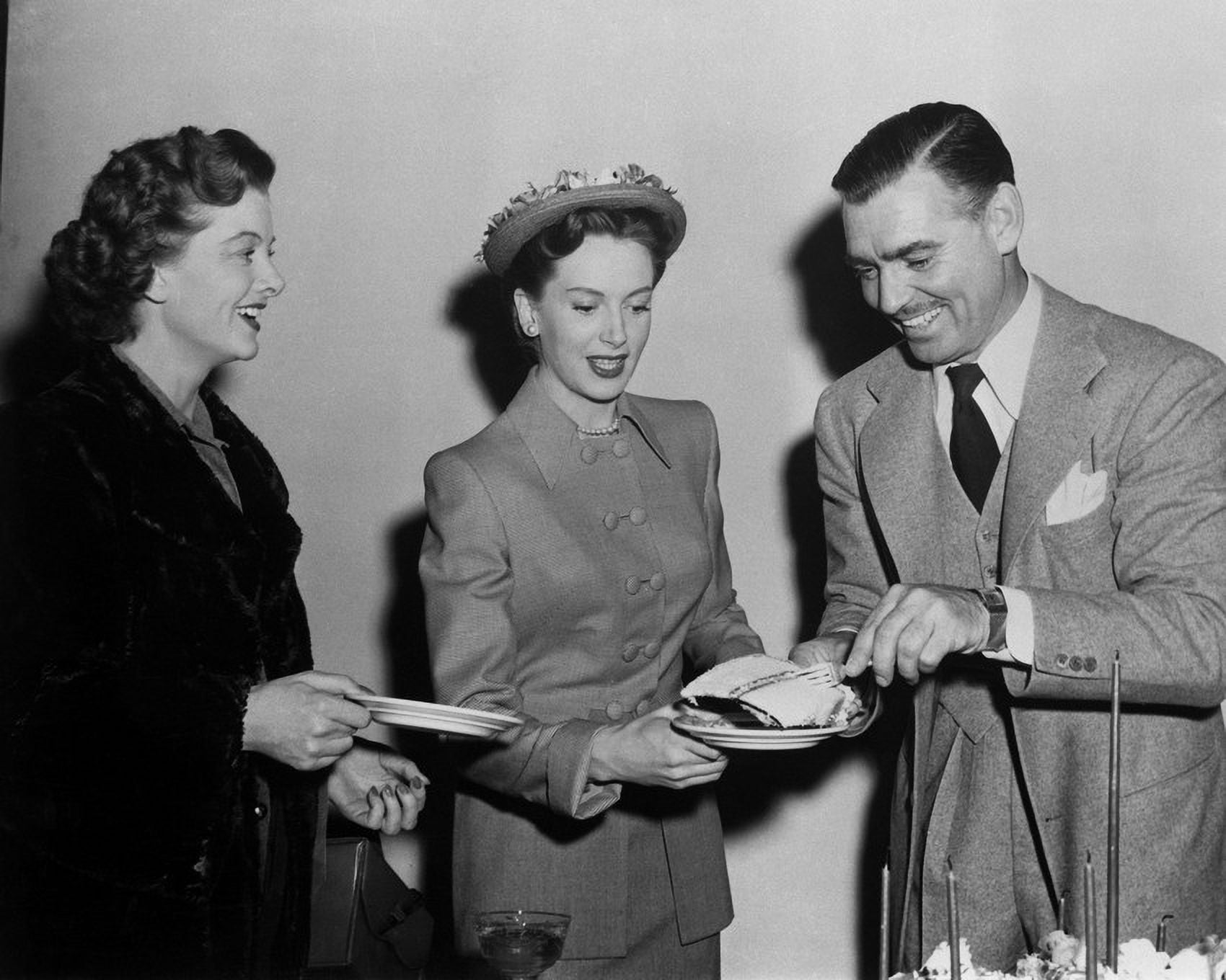 Clark Gable Myrna Loy Deborah Kerr Smiling Sharing Food 24x36 Classic ...