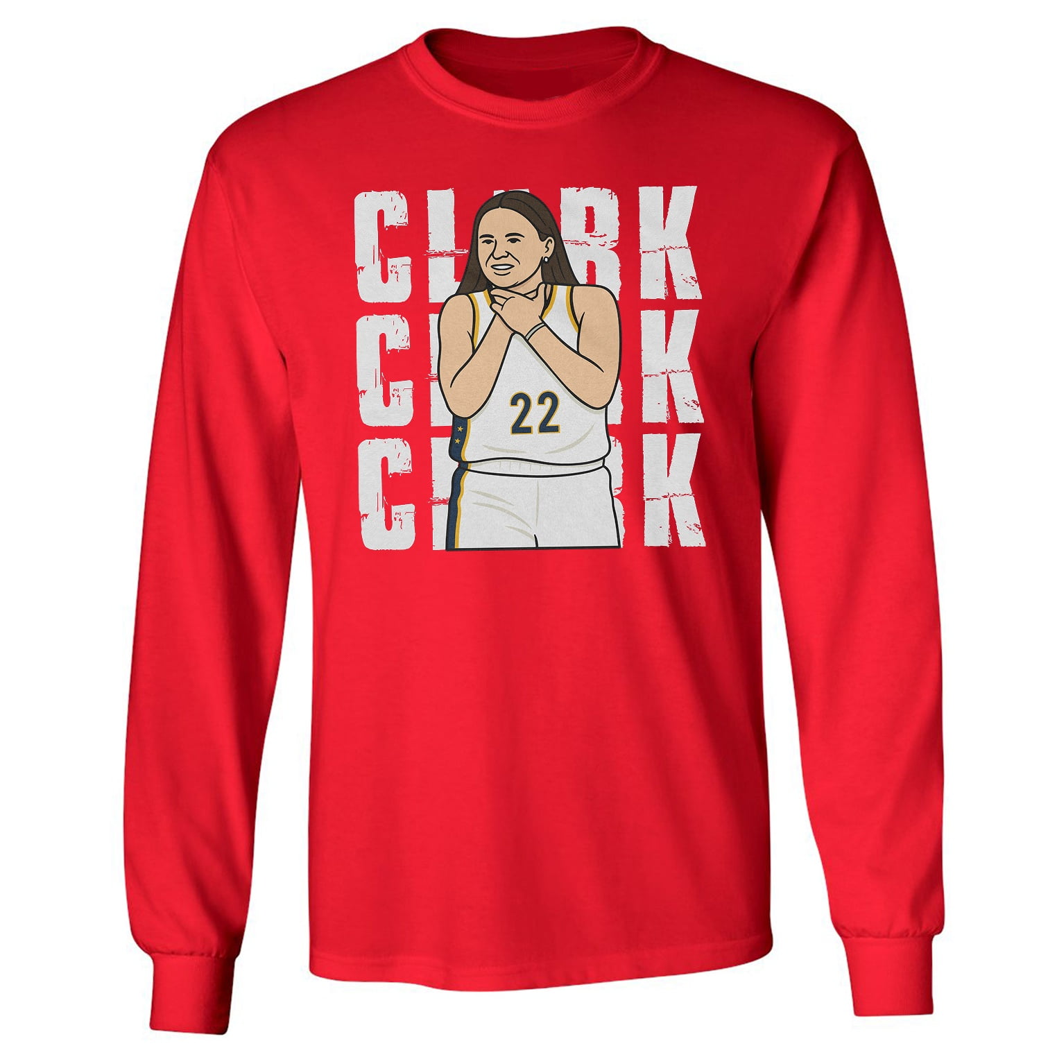 Clark Inspired Choking Celebration - Indiana Fans Long Sleeve T-Shirt ...