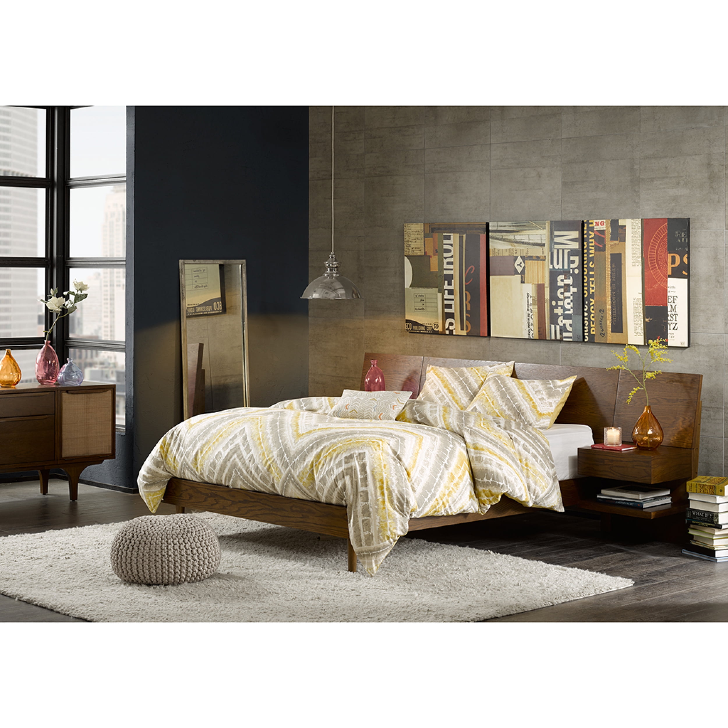 Clark King Bed with 2 Nighstands 00021 - Walmart.com