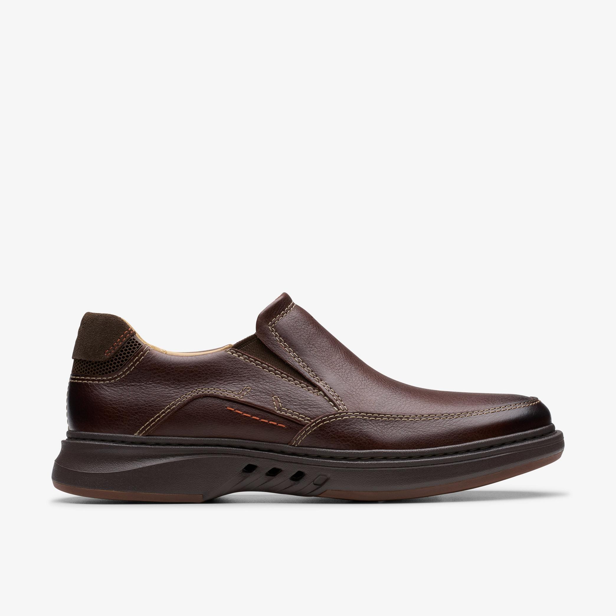 Clark Men's Shoes Un Briley Step Mahogany Leather - Walmart.com