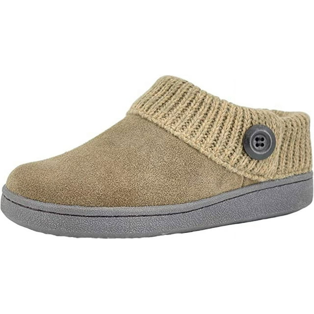 Clarks Angelina Sage Knitted Collar Winter Clog Rounded Closed Toe ...