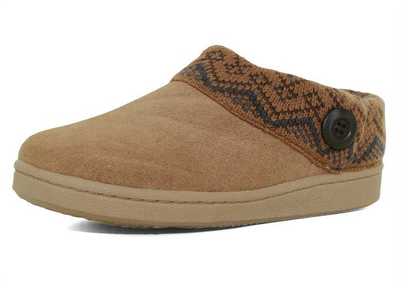 Clarks Womens Slipper Suede Leather Knitted Collar Clog Slippers ...