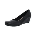 Clarks Collection Women's Flores Tulip Leather Wedge Heel Pump ...