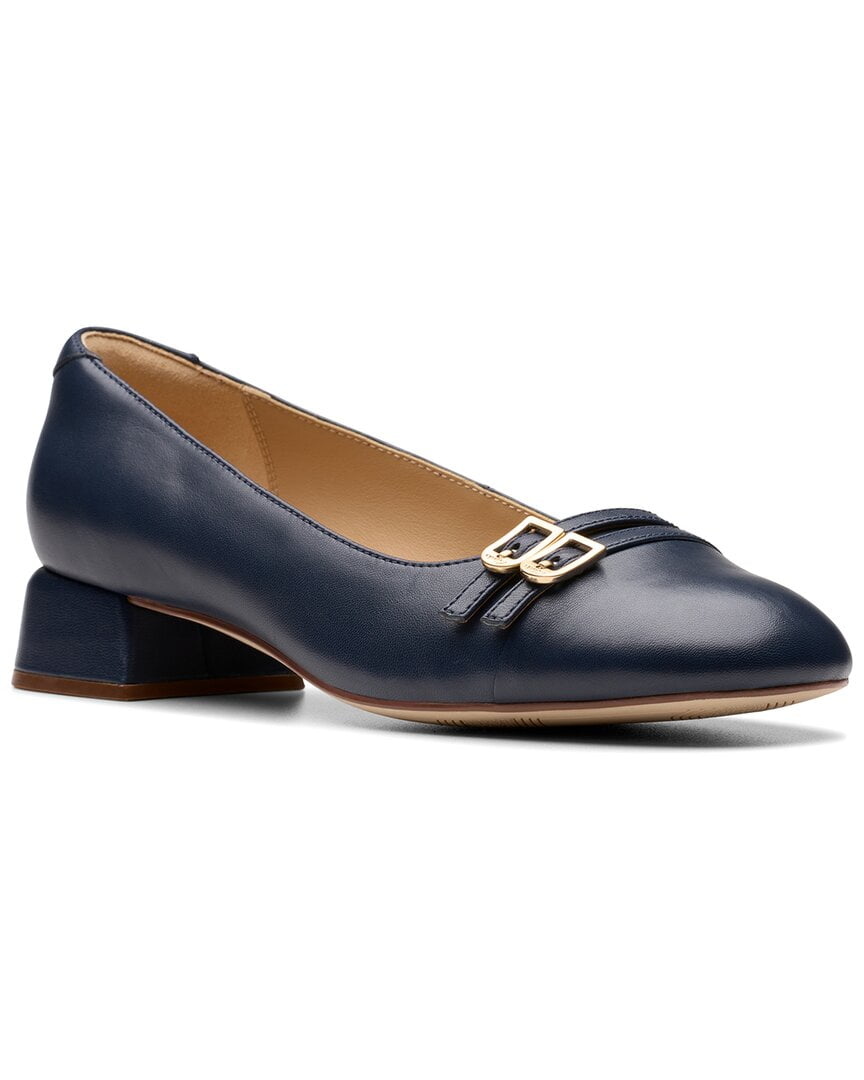 Clarks Daiss30 Court Leather Flat, 8, Blue - Walmart.com