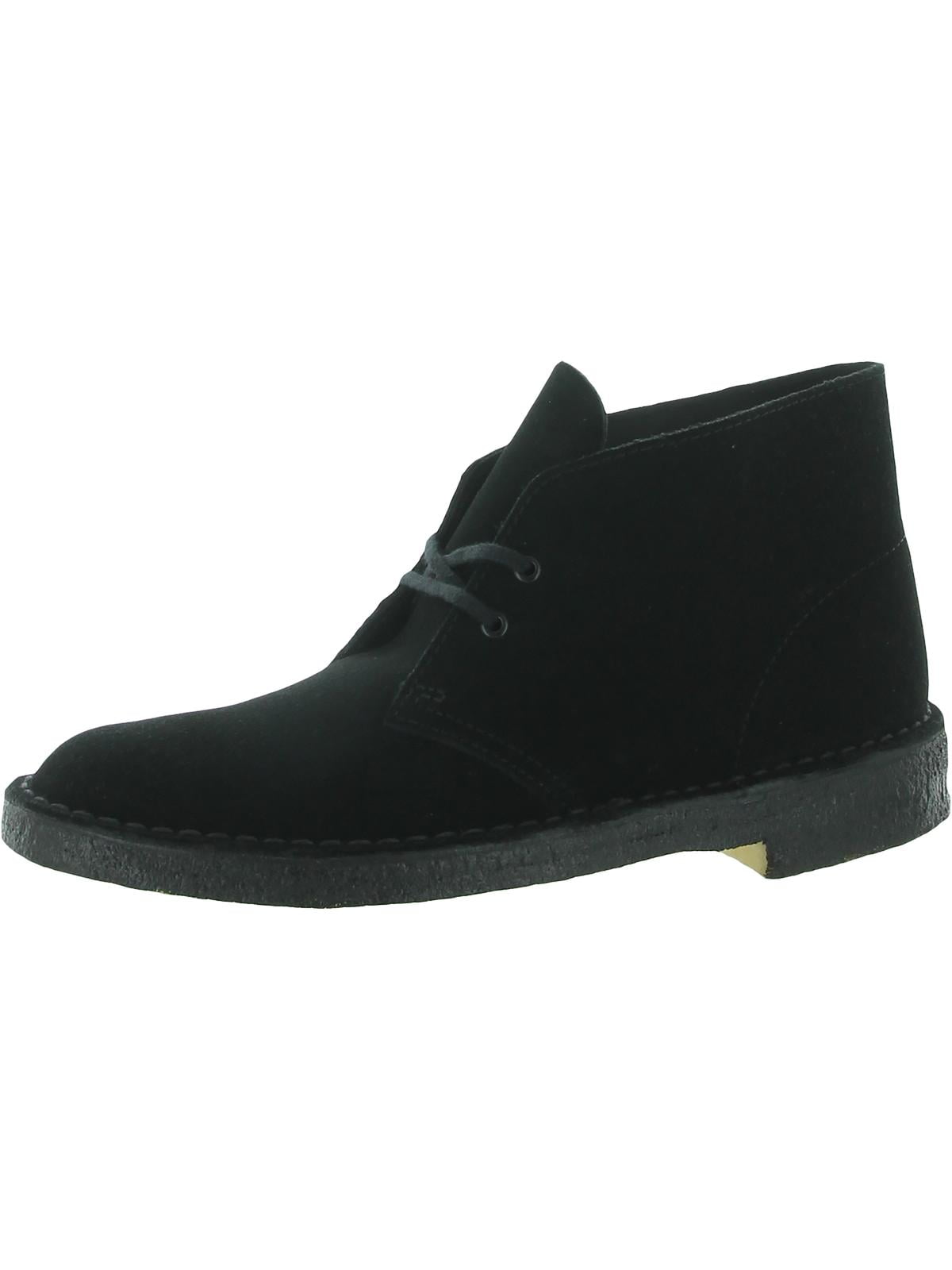 Clarks Mens Suede Comfort Desert Boot Black 7.5 Medium (D) - Walmart.com