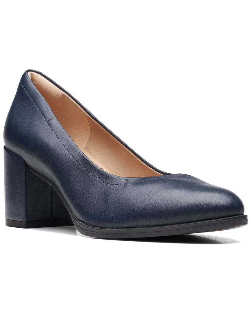 Clarks Freva55 Court Leather Flat, 9, Blue - Walmart.com