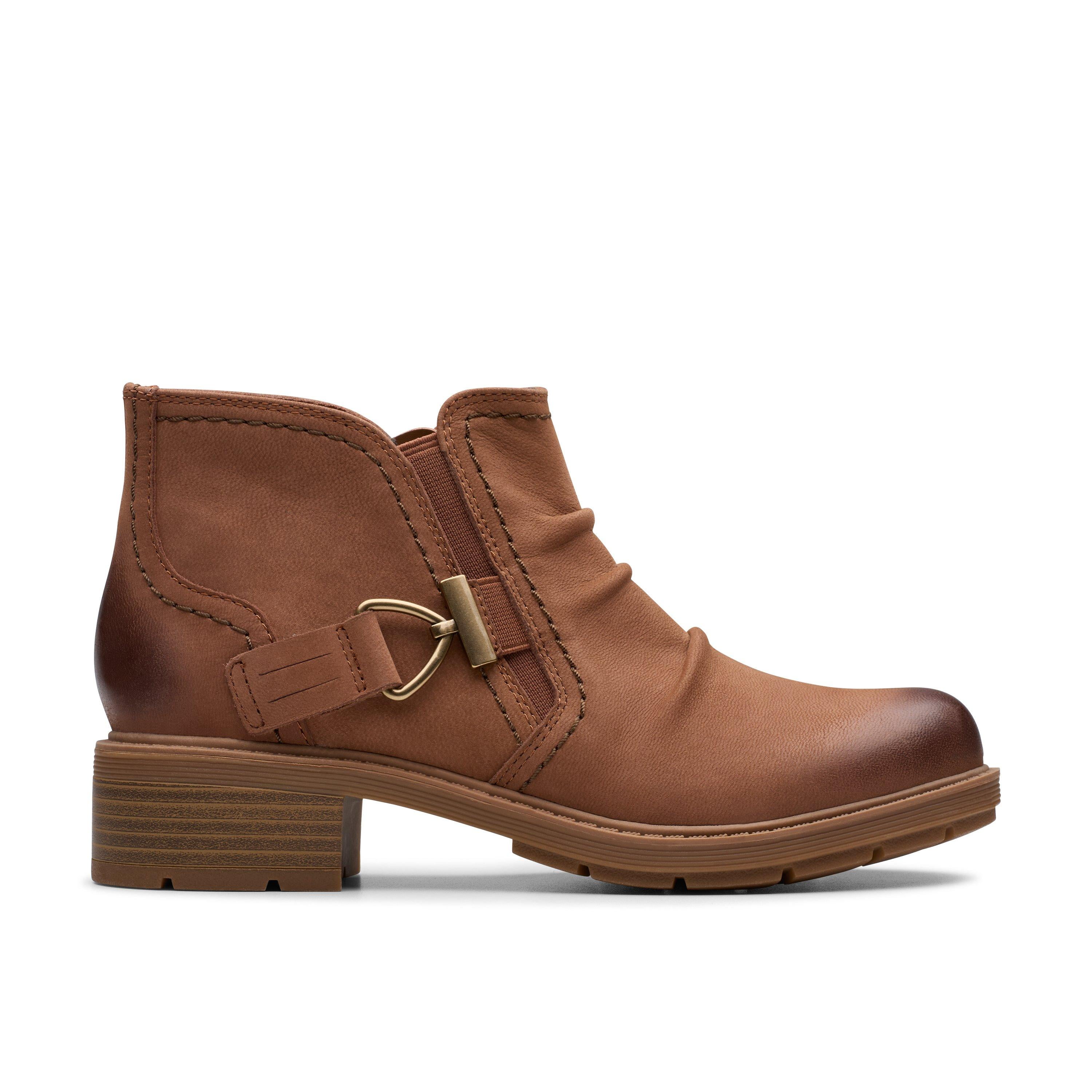 Clarks Hearth Clara Nubuck - Womens Ankle-High Booties - Walmart.com