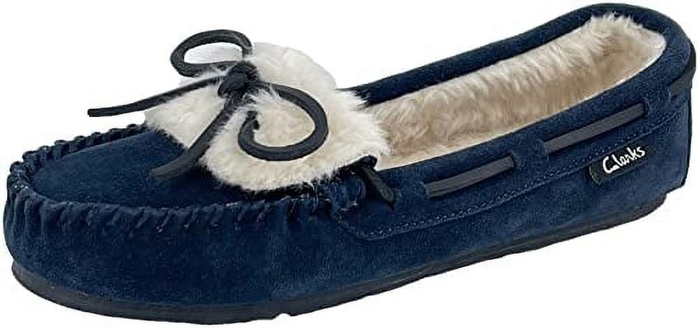 Clarks Holly Folded Tongue Moccasin Slipper Indoor Outdoor House ...