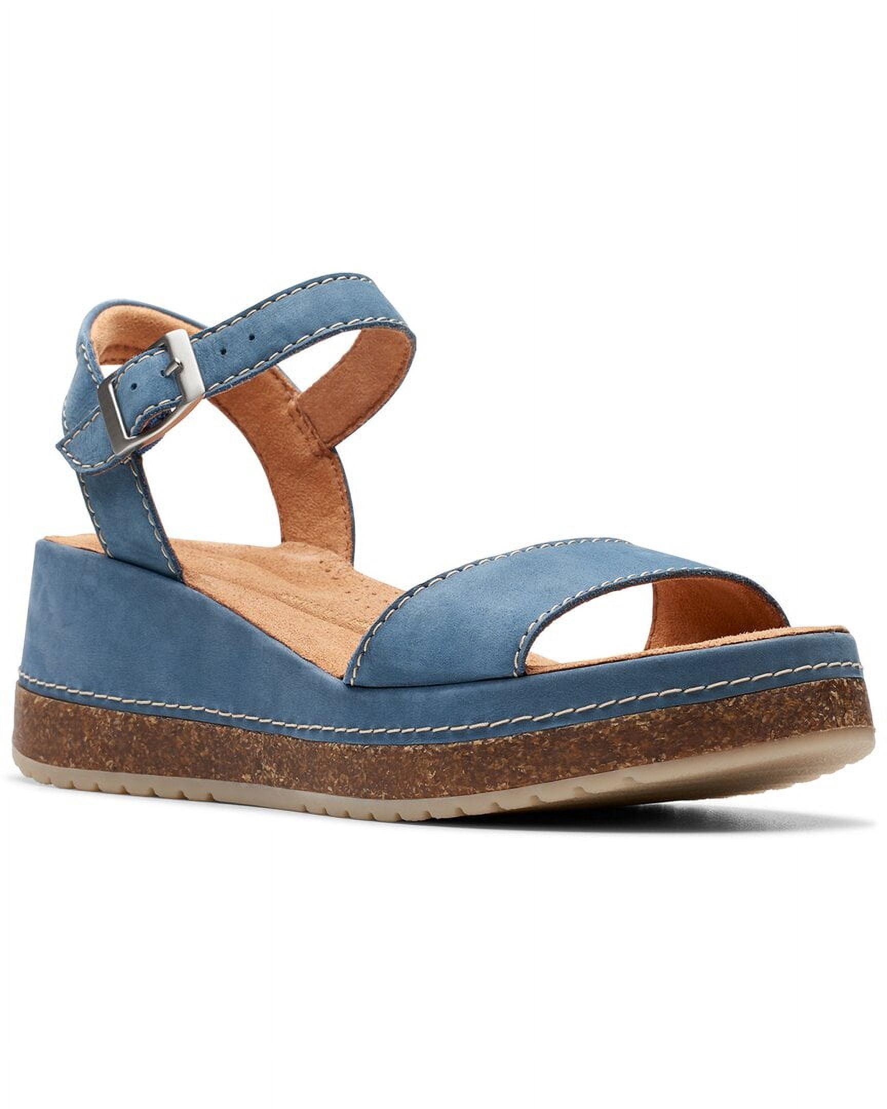 Clarks Kassanda Lily Leather Sandal, 9, Blue - Walmart.com
