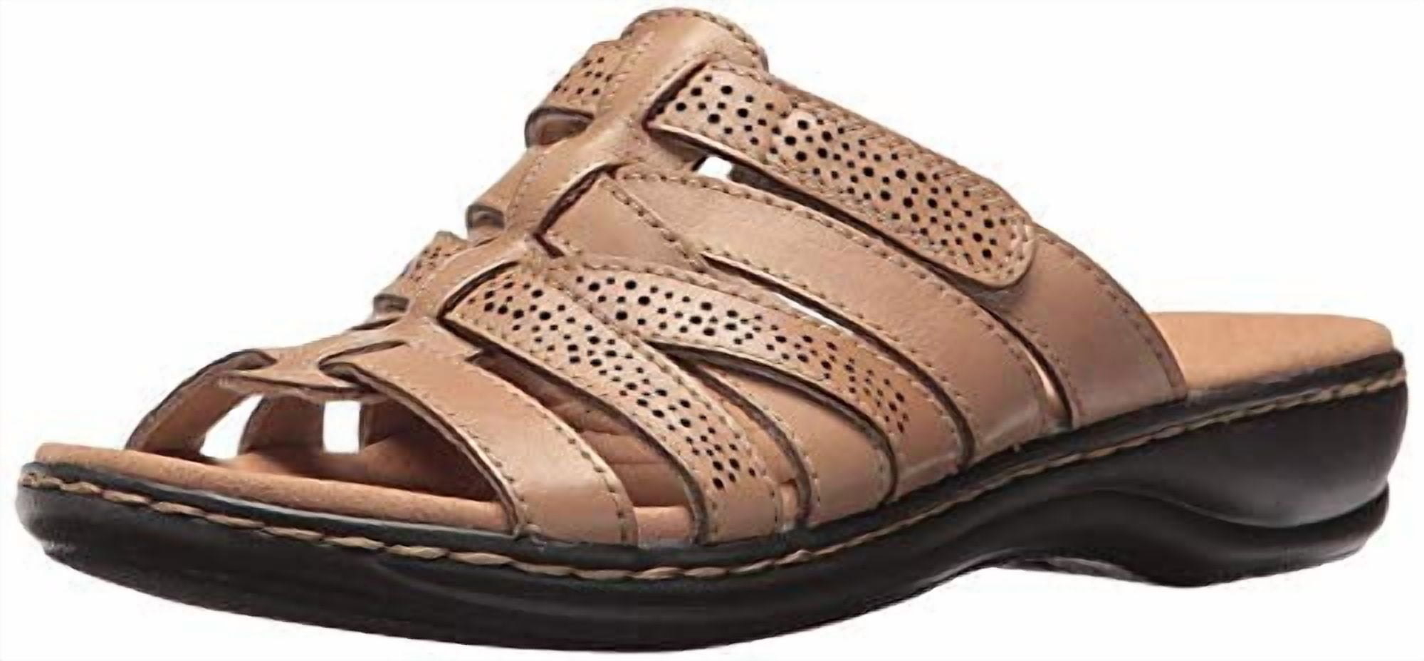 Clarks Leisa Field Leather Sandal, Sand Brown, 9 A - Narrow - Walmart.com