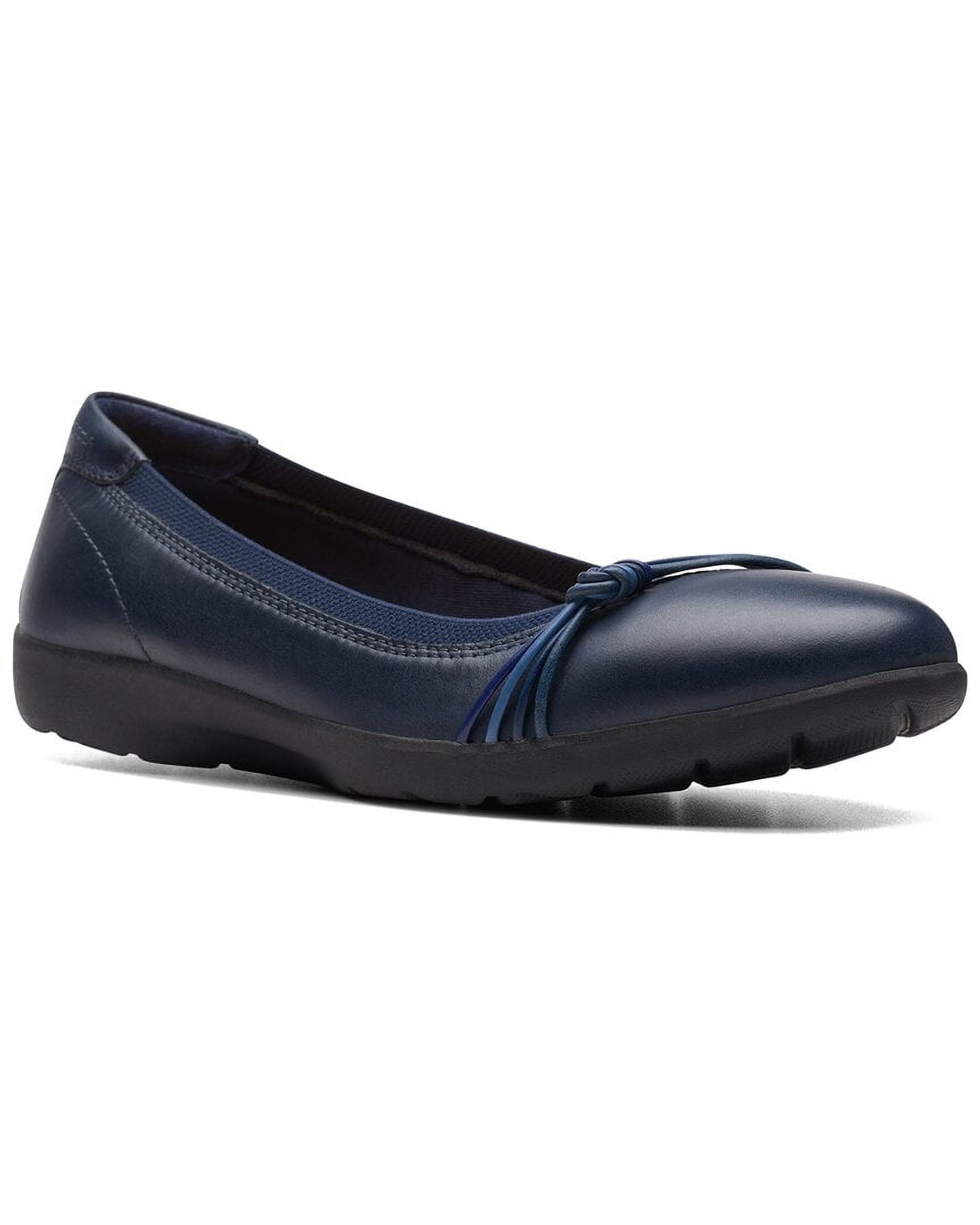 Clarks Meadow Rae Leather Flat, 8, Blue - Walmart.com