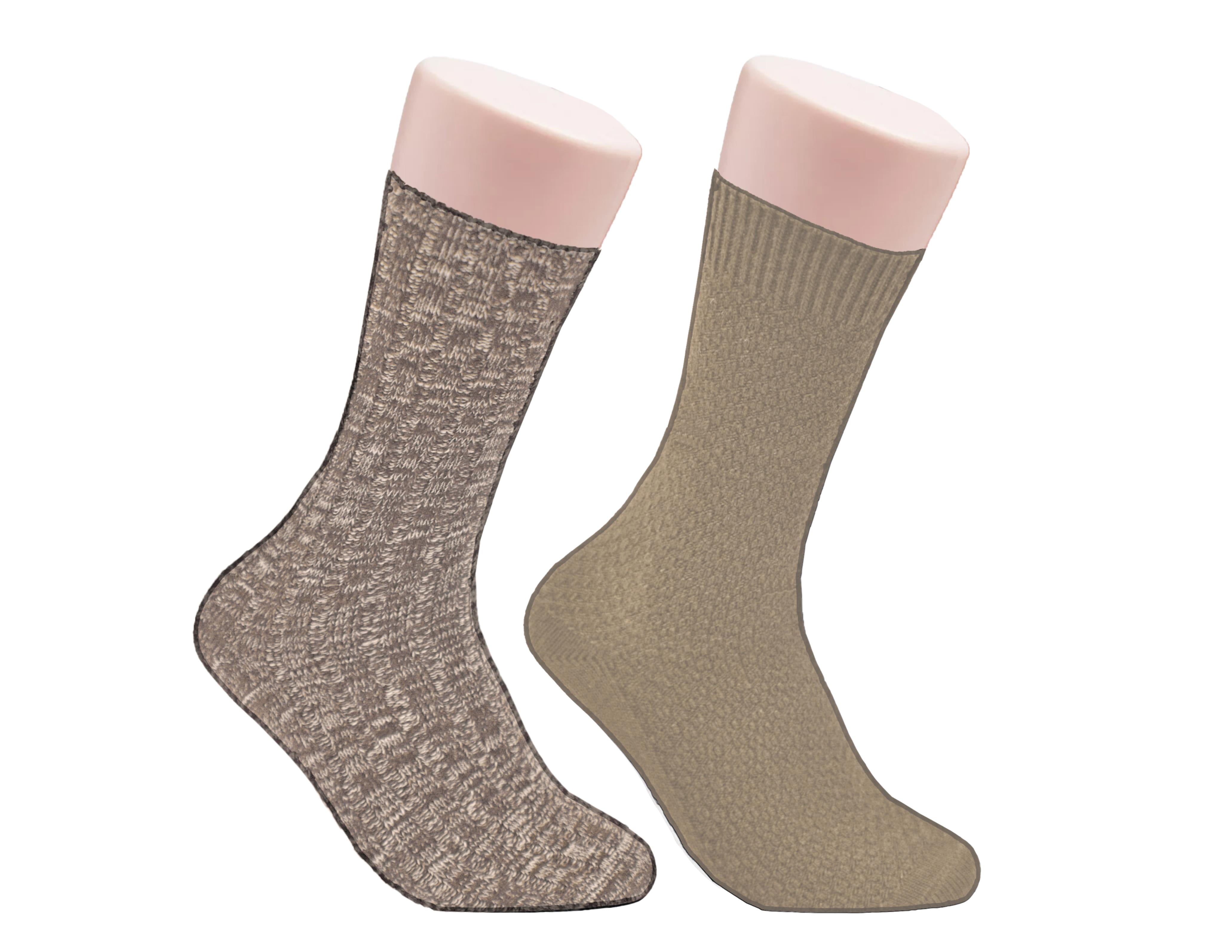 Clarks Men's Casual Solid Heavy Rib Crew Socks With Soft Touch 2 Pair ...