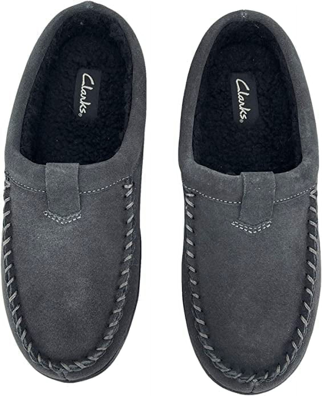 Clarks Men's Open Back Suede Sherpa Lined Clog Slippers, BLM19021 ...