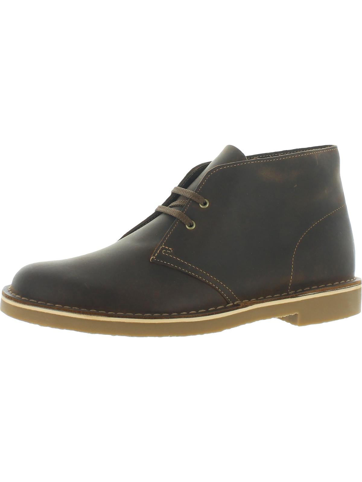 Clarks Mens Bushacre 3 Leather Chukka Chukka Boots Brown 10.5 Medium (D ...