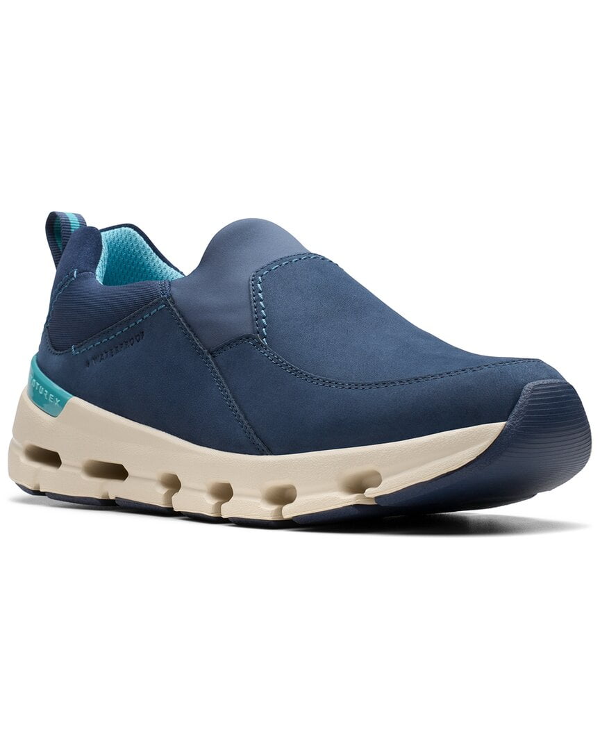 Clarks NatureX SkyWP Leather Flat, 8, Blue - Walmart.com