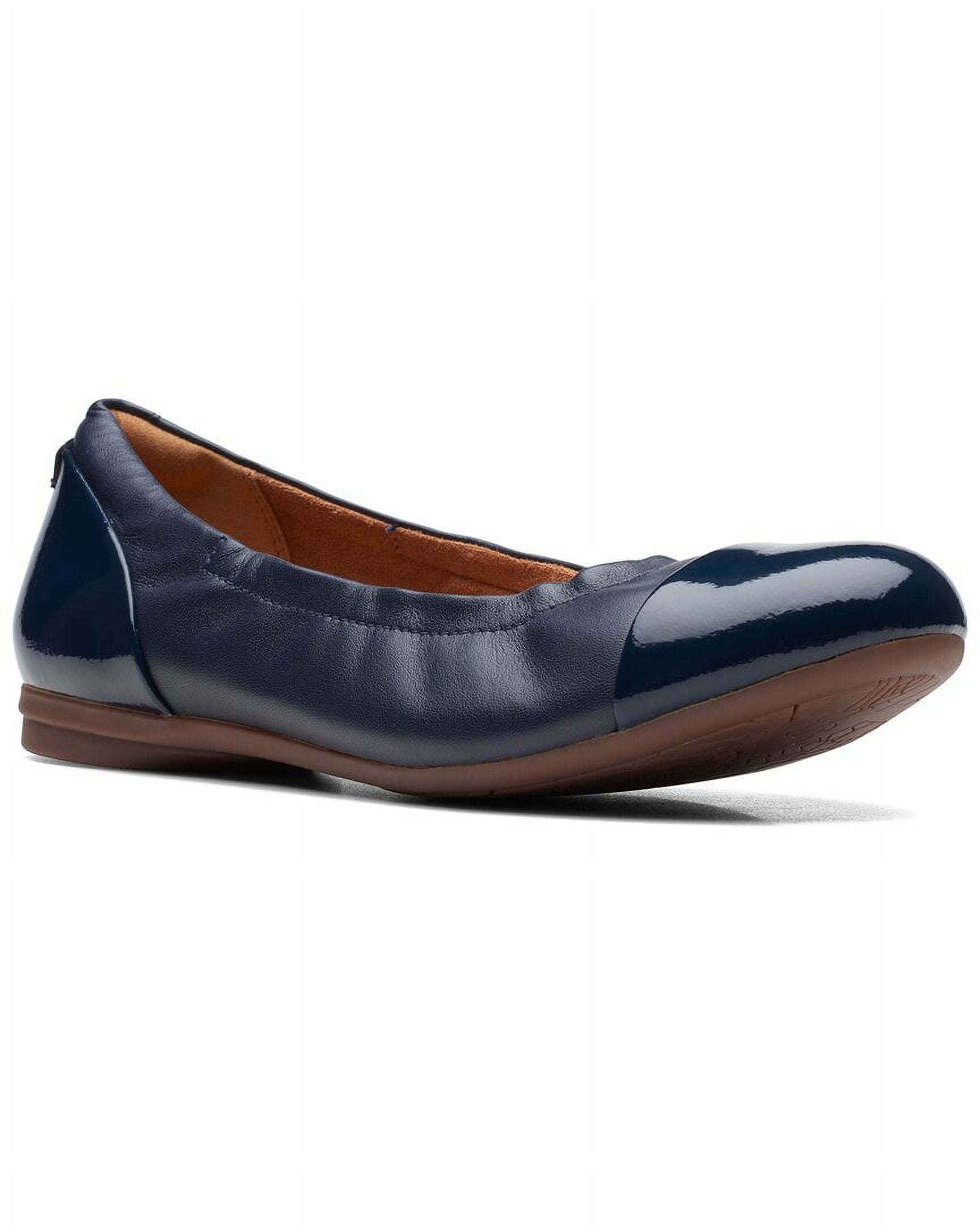 Clarks Rena Jazz Leather Flat, 5, Blue - Walmart.com