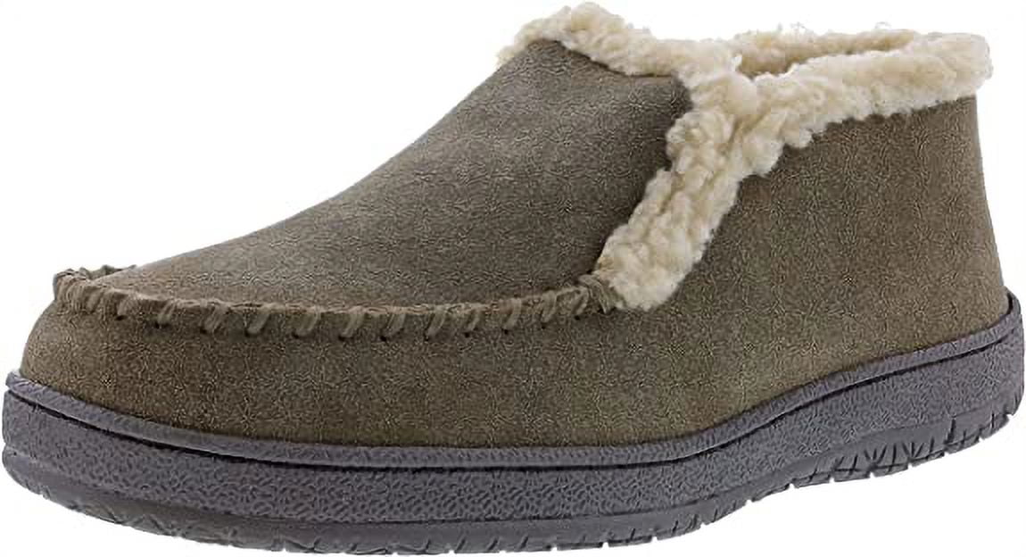Clarks Sage/Natural Suede Moccasin Faux Fur Lining Indoor Outdoor ...