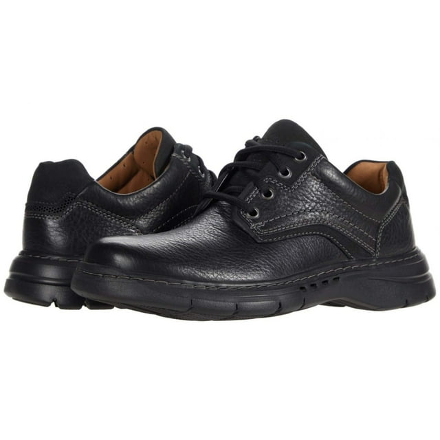 Clarks Un Brawley Pace BLACK LEATHER - Walmart.com
