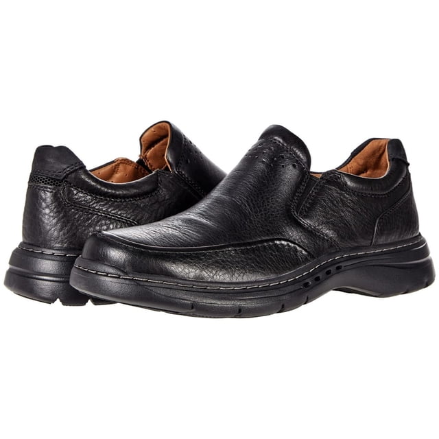 Clarks Un Brawley Step Slip-On BLACK LEATHER, Comfortable with ...
