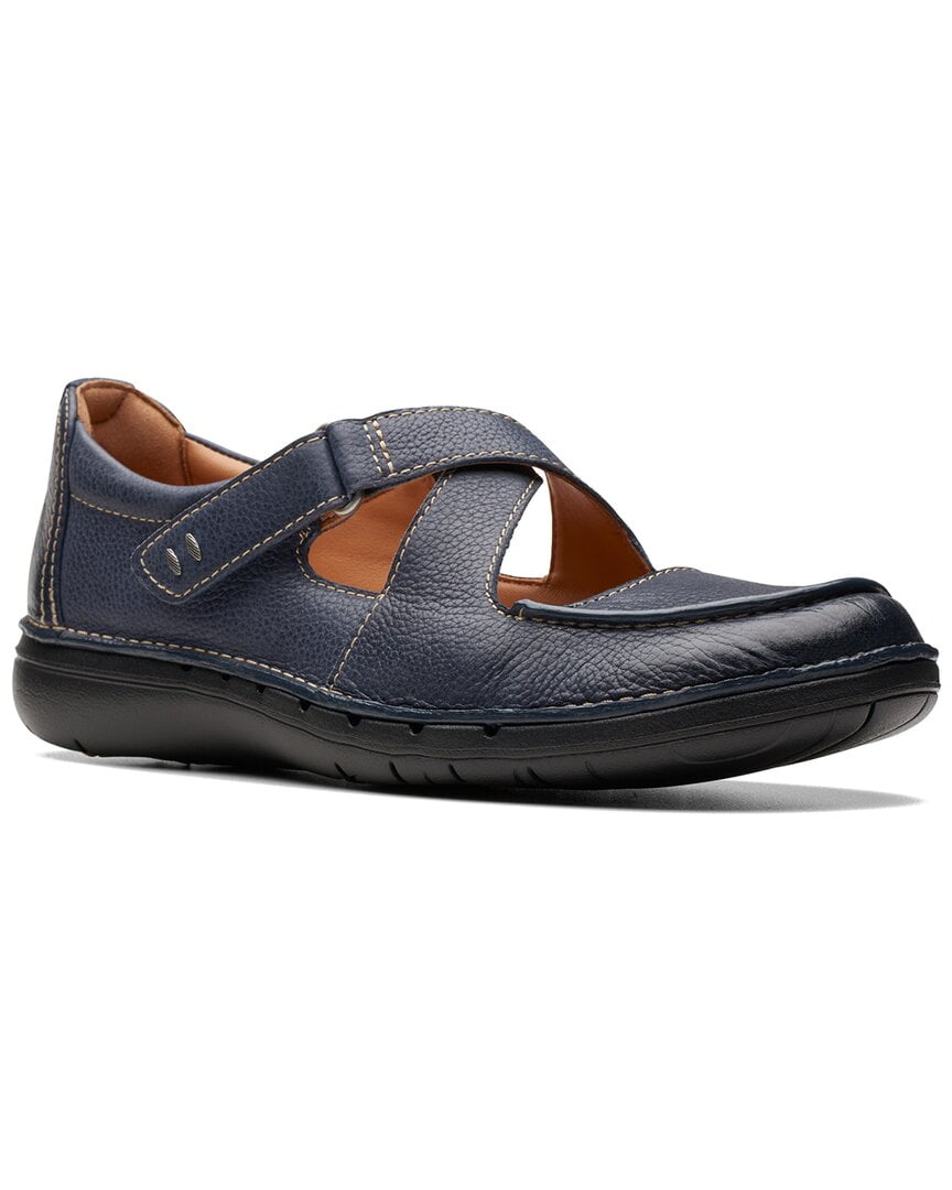 Clarks Un Loop Strap Leather Flat, 9.5, Blue - Walmart.com
