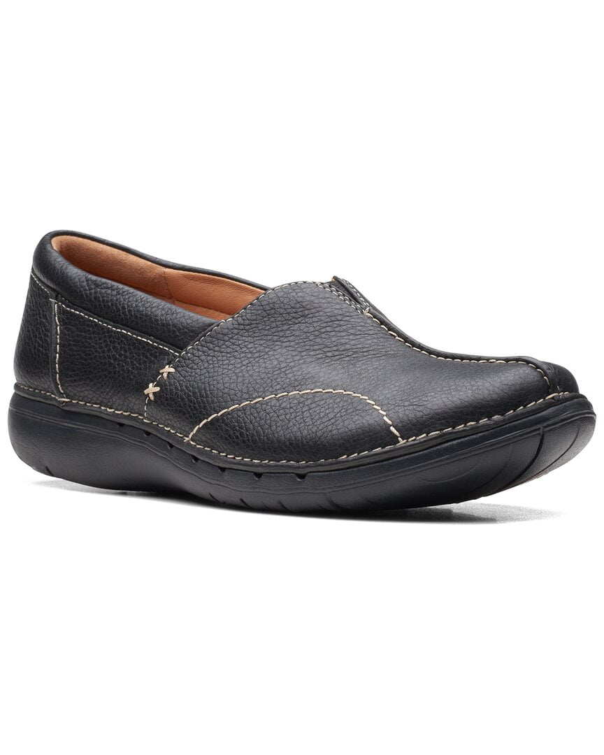 Clarks Un Loop Stride Leather Flat, 7, Black - Walmart.com