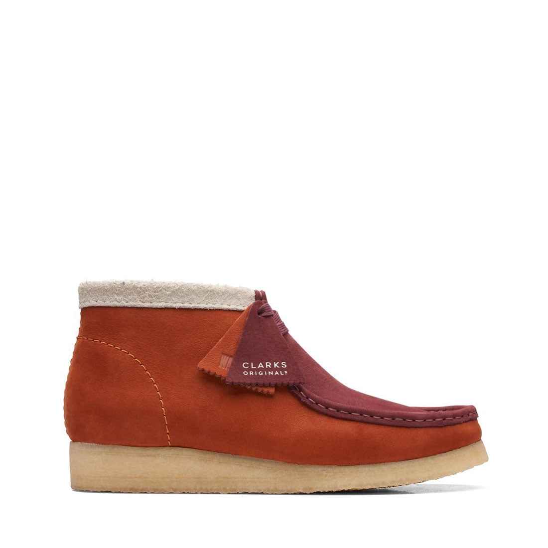 Clarks Wallabee High Ankle Boot for Men, Medium Width, Dark Orange ...