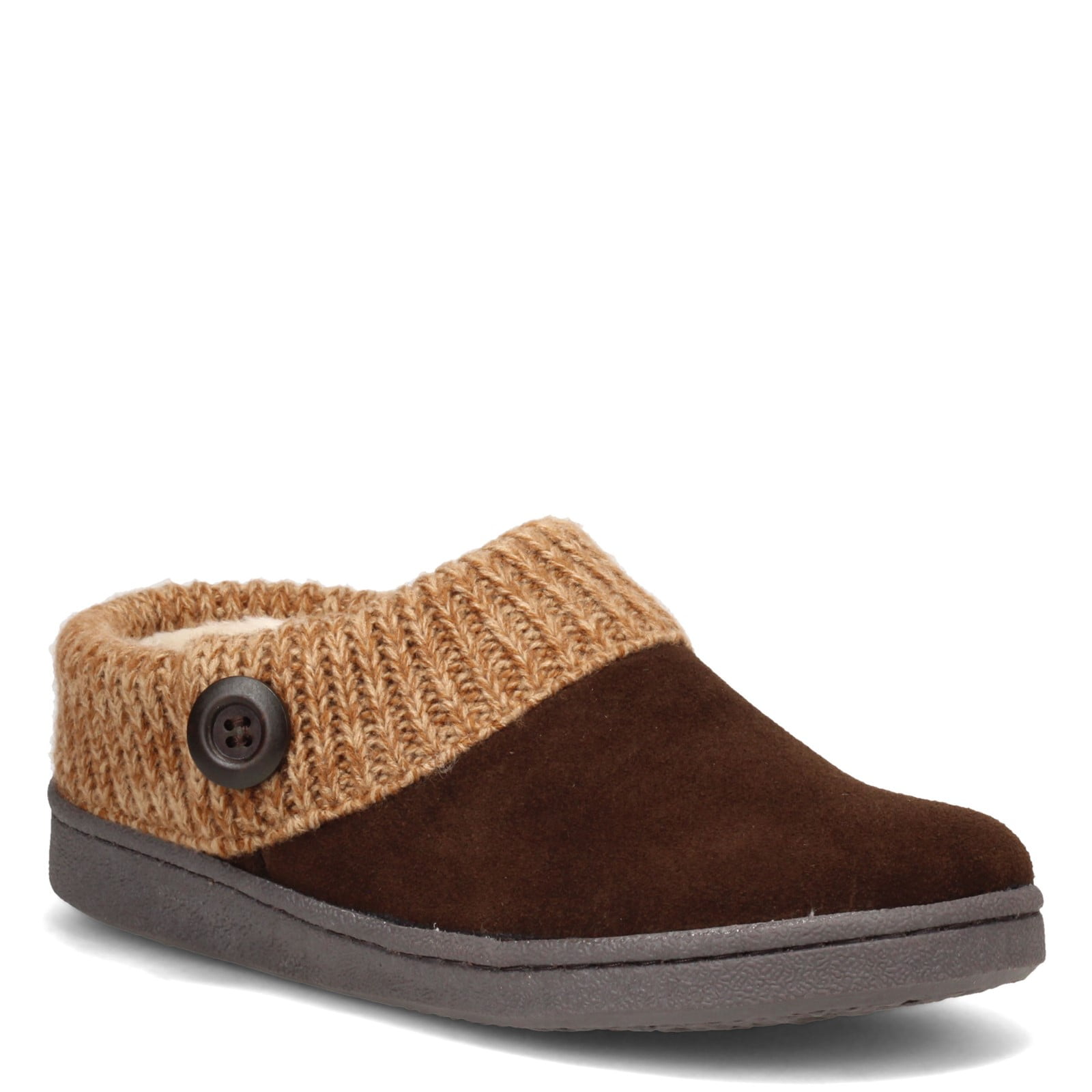 Clarks Women's, Sweater Collar Slipper MOCHA 8 M - Walmart.com