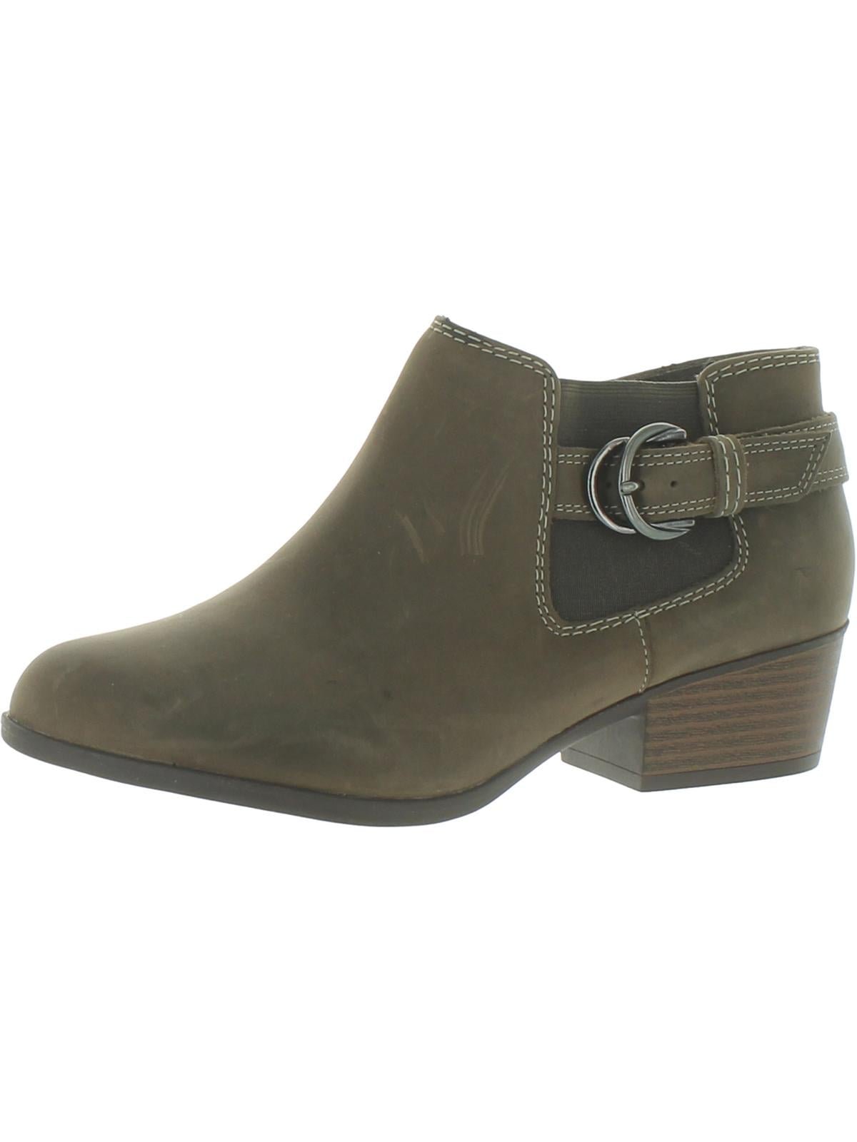 Clarks Womens Adreena Field Leather Stretch Booties - Walmart.com