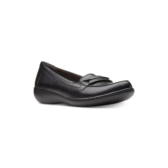Clarks Womens Ashland Lily Leather Slip On Loafers - Walmart.com