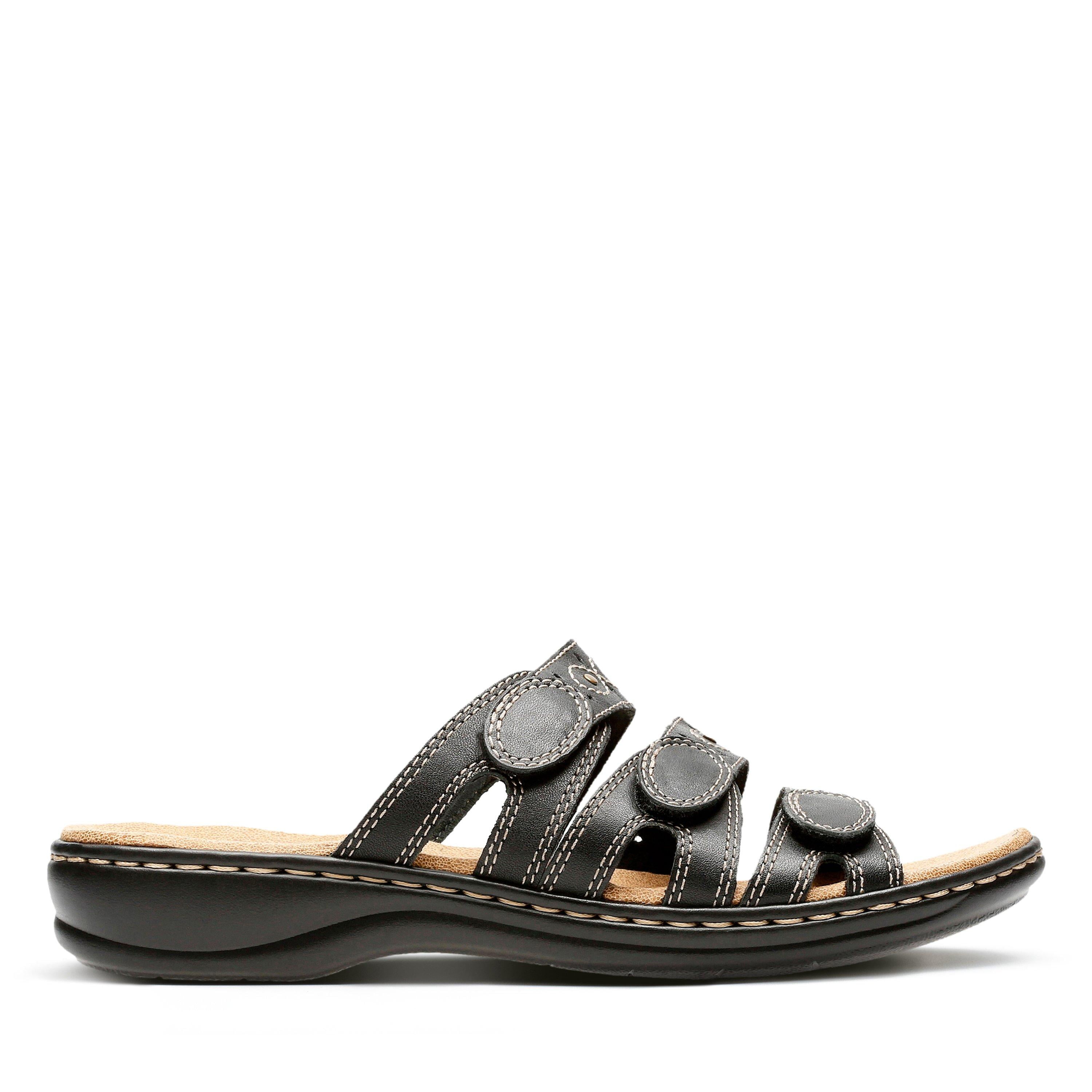 Clarks, Womens Flat Sandals, Contrast Cacti, Leather Footbed - Walmart.com