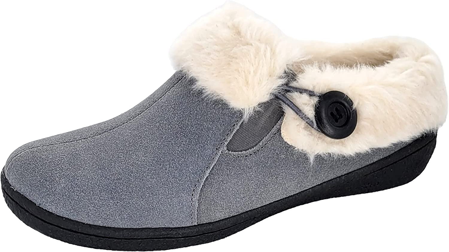 Clarks Womens Suede Leather Slipper with Gore and Bungee JMH2213 - Warm ...