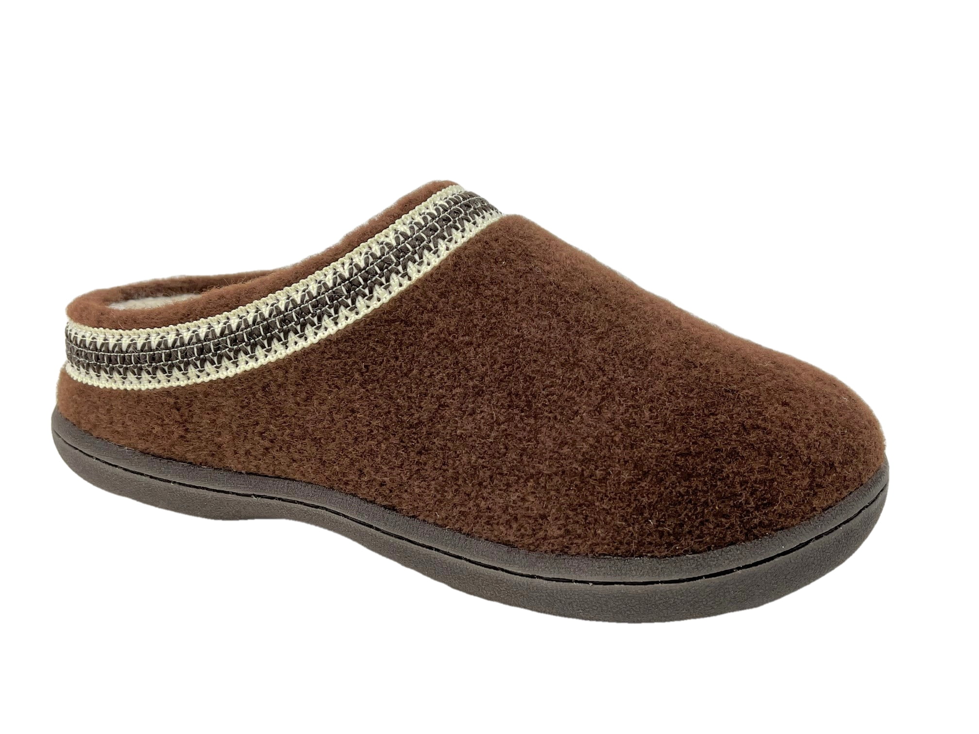 Clarks Womens Wool Felt Clog Slippers Indoor Outdoor Faux Fur Lined (11 ...
