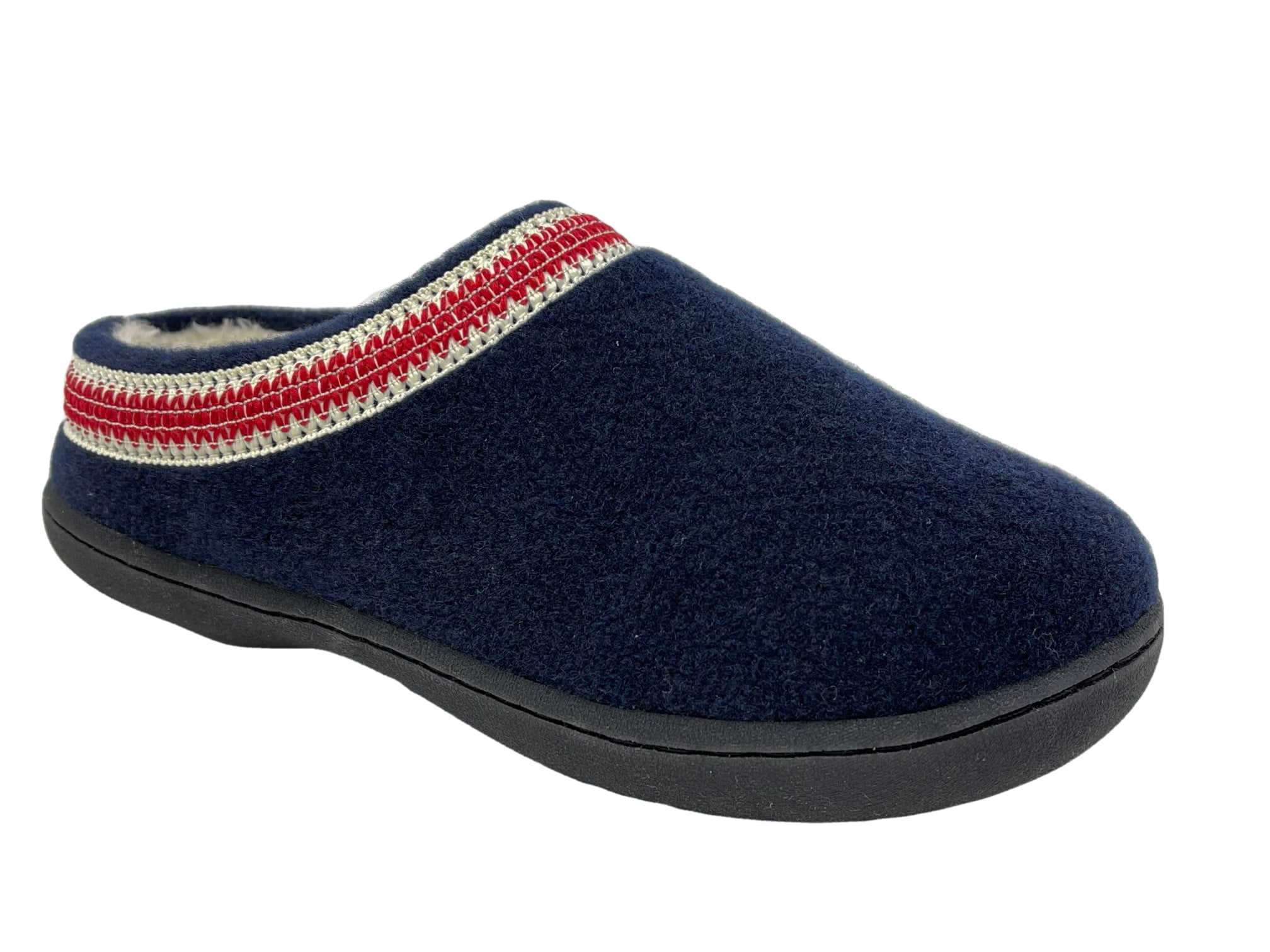 Clarks Womens Wool Felt Clog Slippers Indoor Outdoor Faux Fur Lined (8 ...