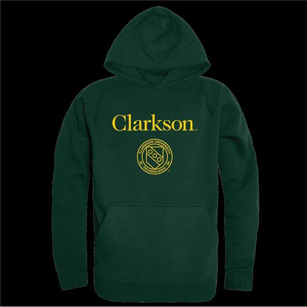 Clarkson University Golden Knights Seal Hoodie, Forest Green - Extra ...