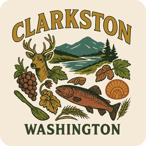 Clarkston Washington Keepsakes Souvenir Vinyl Sticker – Destination ...