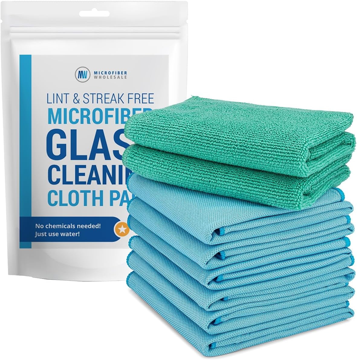 Claro 2 Step Glass Cleaning Cloth 8-Pack – Green Wet & Blue Dry ...