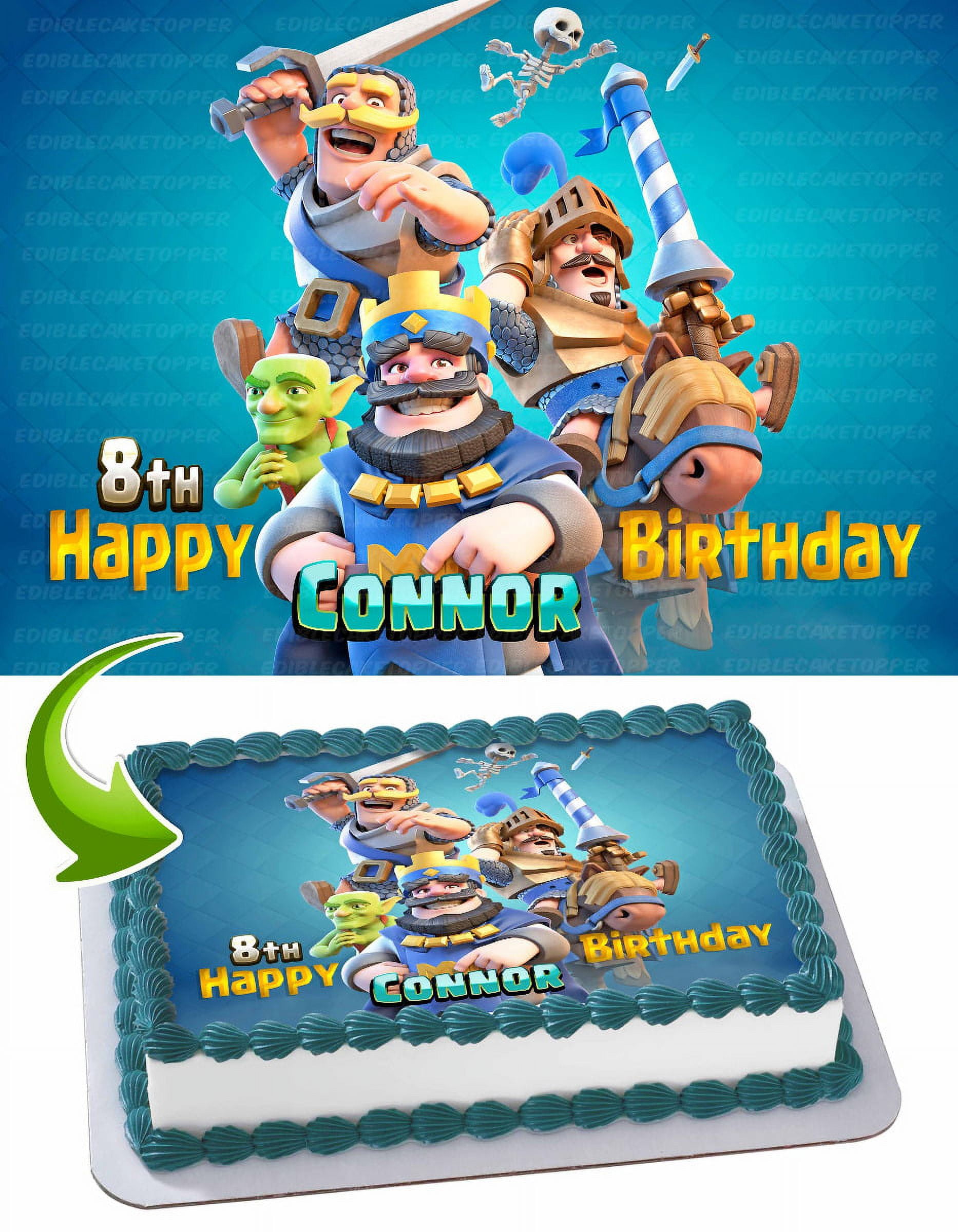 Clash Royale Edible Cake Image Topper Personalized Birthday Party 1/4 ...