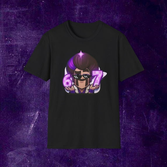 Clash Royale Emote 67 Purple Wizard Gaming Icon Tee, Trending Player ...