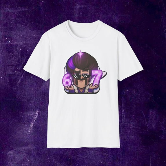 Clash Royale Emote 67 Purple Wizard Gaming Icon Tee, Trending Player ...