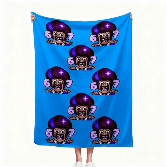 Clash Royale Game-6 7 emote Flannel Blankets Winter Super Soft Bedding ...
