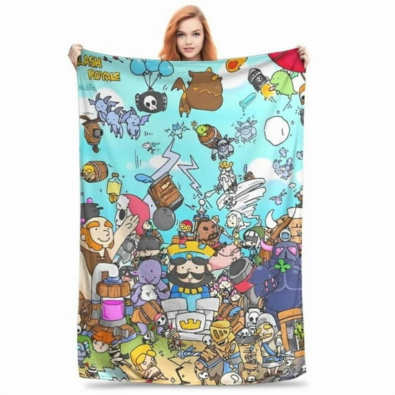 Clash Royale Game Super Soft Blanket Kids Plush Throw Blanket Street ...