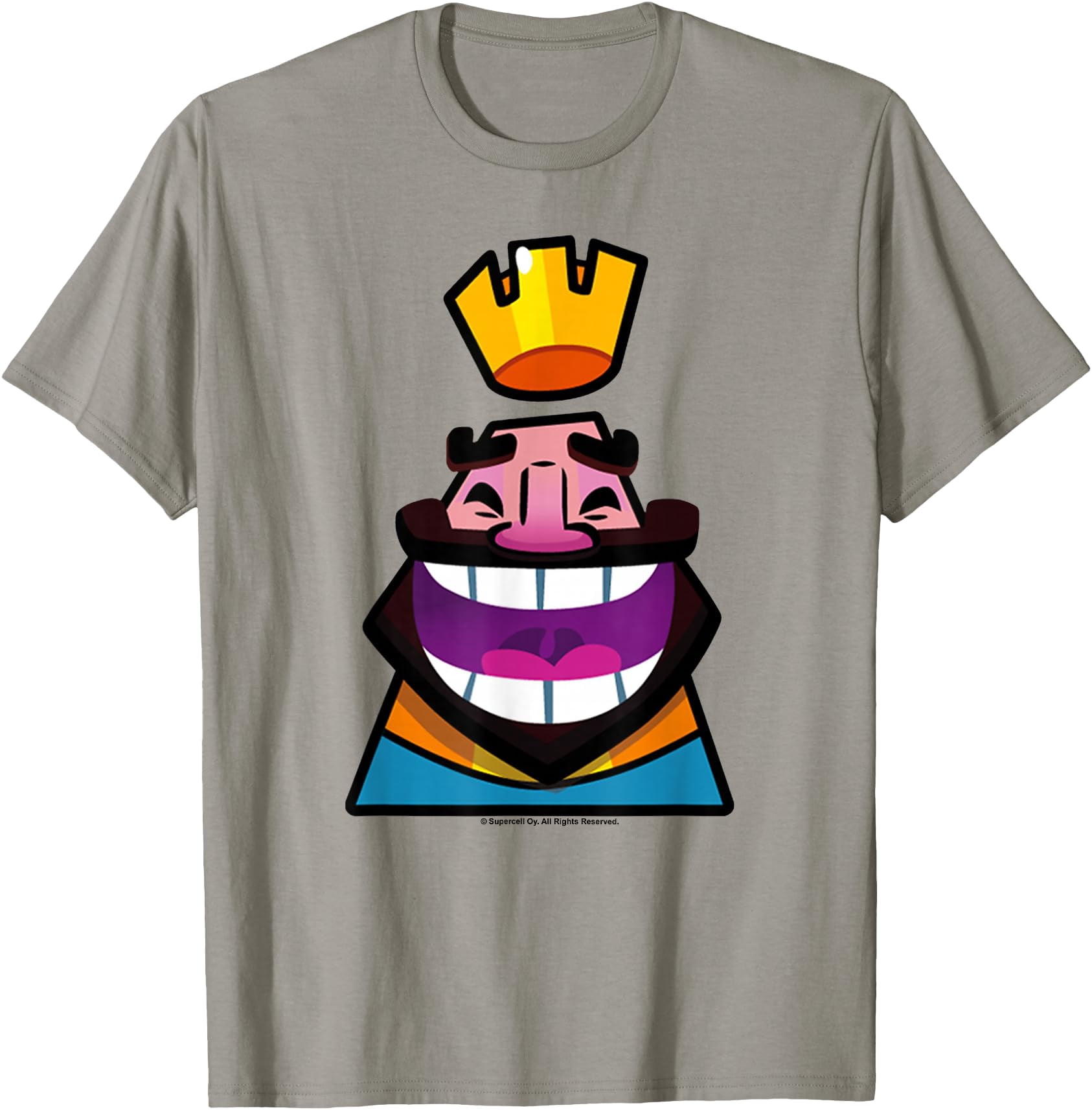 Clash Royale Laughing King Emote Funny Mobile Game Emoji Graphic T ...