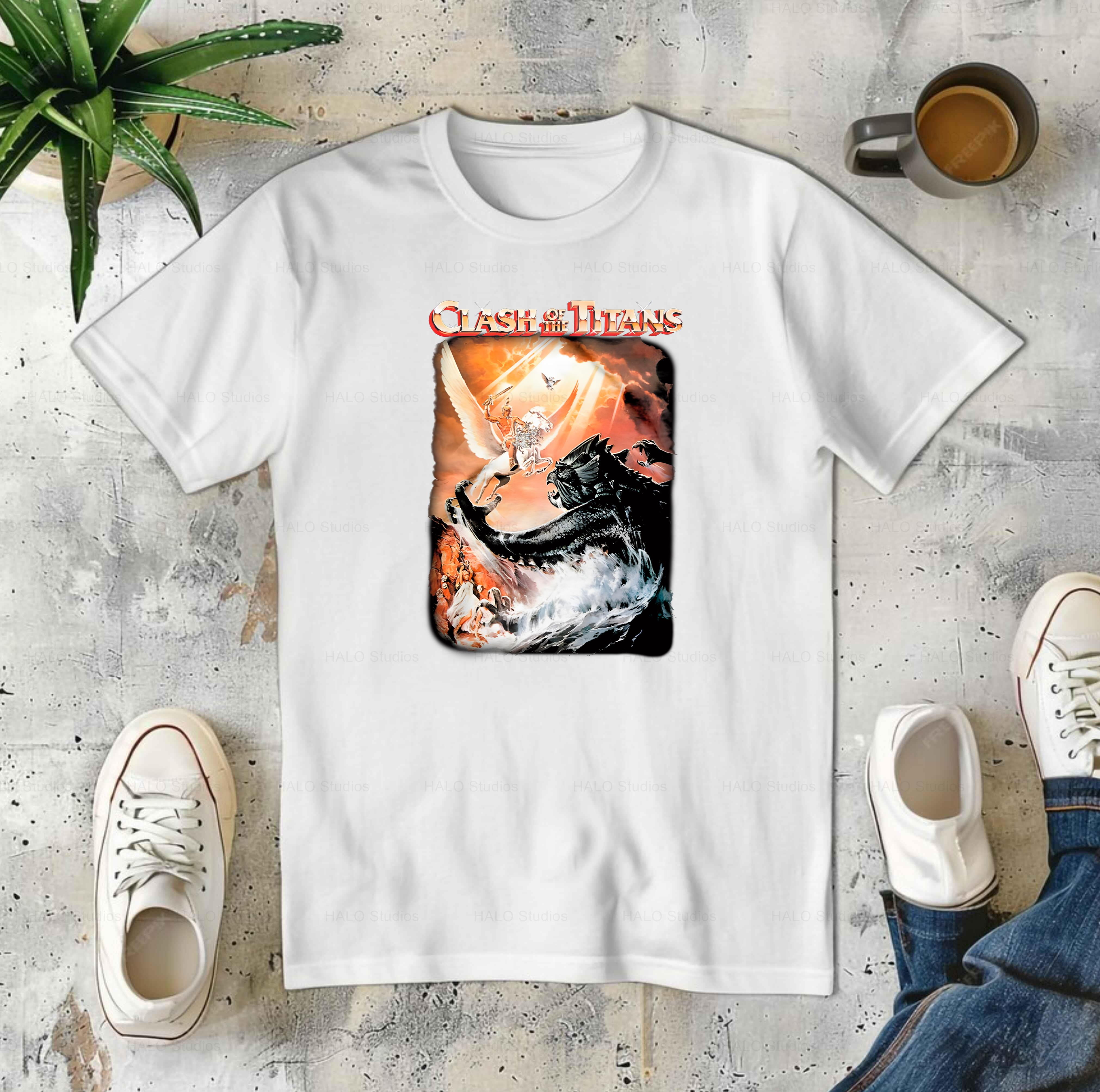 Clash Titans 2010 Movie Fantasy Action Tribute Kraken Perseus Tee, for ...
