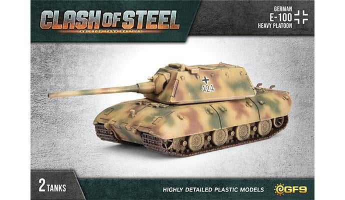 Clash of Steel CSG09 E-100 Platoon (2 Tanks) Plastic Gaming Miniatures ...
