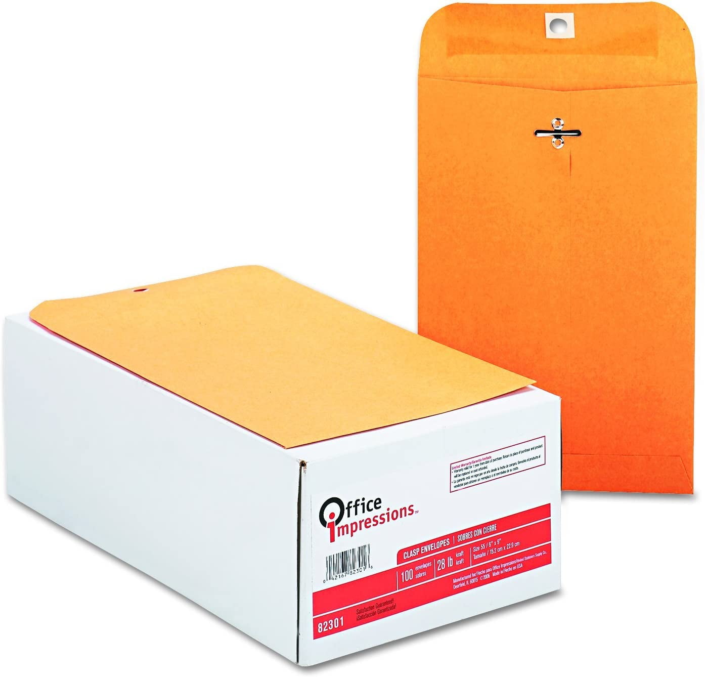 Clasp Envelopes, 6 x 9 Inches, Light Brown, 100 per Box (82301 ...