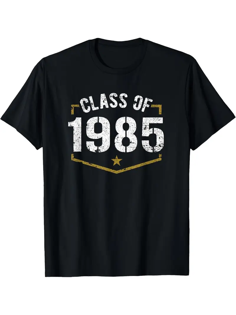Class of 1985 Vintage Graduation T-Shirt - 35th Anniversary Alumni Reunion Shirt - Black with ...