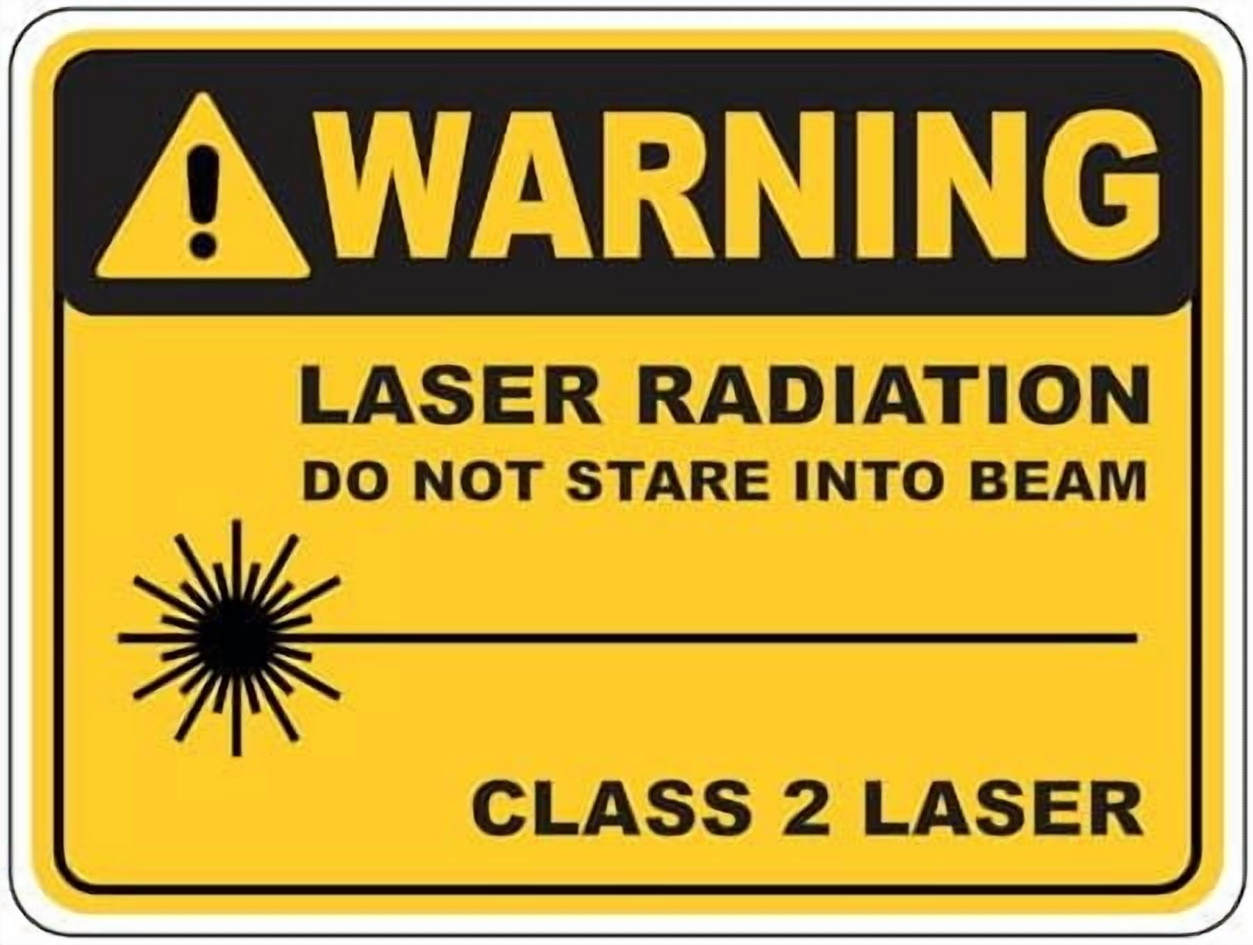Class 2 Laser - Laser Radiation Do Not Stare Into Beam Warning Signs ...